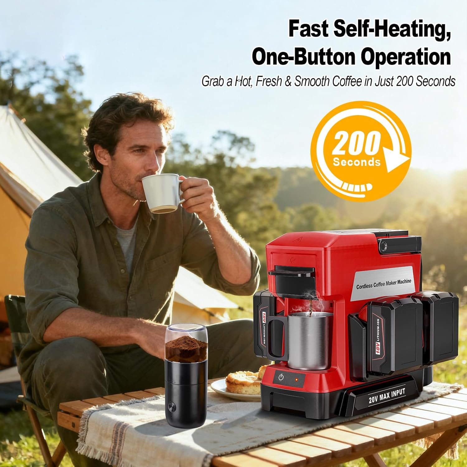 Cordless Portable Coffee Maker for Milwaukee M18 Battery - Perfect for ...