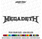 MEGADETH Logo Heavy Metal Music Vinyl Car Decal Band Sticker - PICK ...