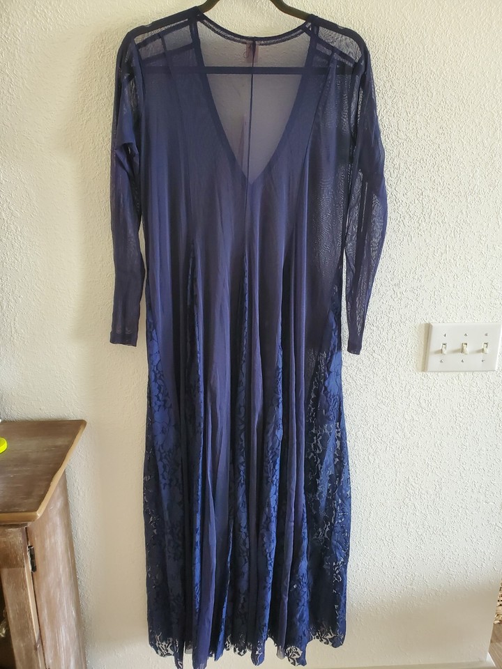HAH Hot As Hell Lingerie Full Length Plunge Sheer Lace Valentines Day ...