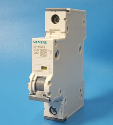 Circuit Breaker, 5SY6163-7, MCB-C63, SIEMENS,230/400V, 63A, 1 POLE | eBay