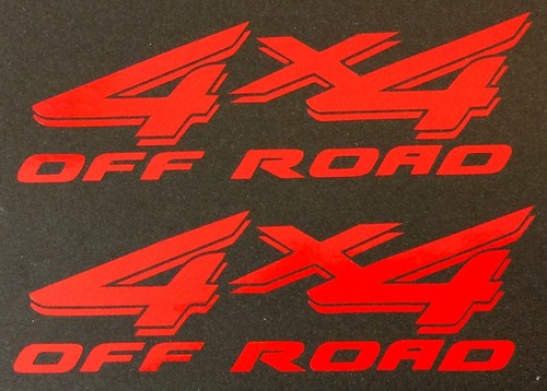 2 Red 4X4 4WD Decal Sticker Truck SUV For F150 Ram Silverado Tundra ...