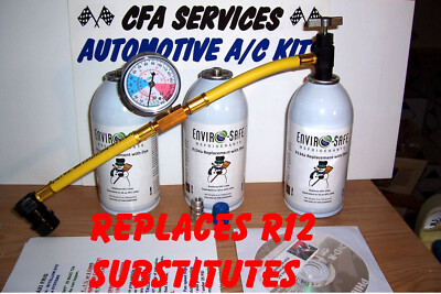 1994-& OLDER/ R12 COMPATIBLE CAR A/C RECHARGE KIT =54oz REPLACEMENT ...
