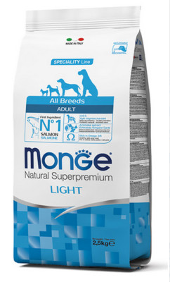 MONGE SUPERPREMIUM ALL BREEDS ADULT LIGHT kg. 12 CROCCANTINI PER CANI ...