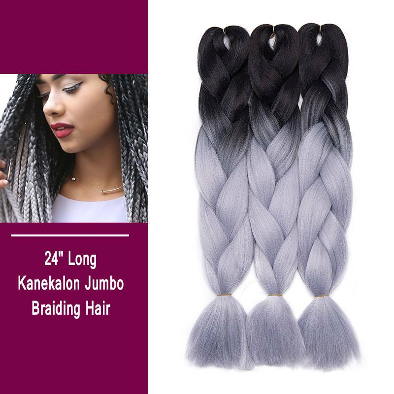 Rainbow / Highlight / Twist Box Braids Colorful Jumbo Braid Hair ...