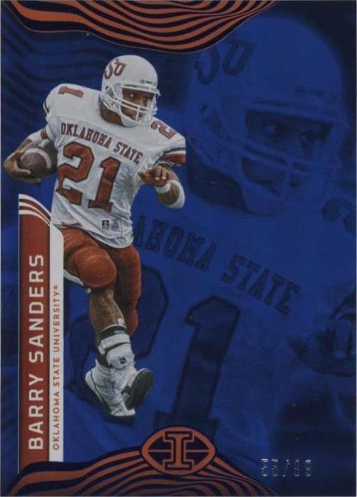 2023 Panini Chronicles Draft Picks - Illusions Barry Sanders #3 Blue ...