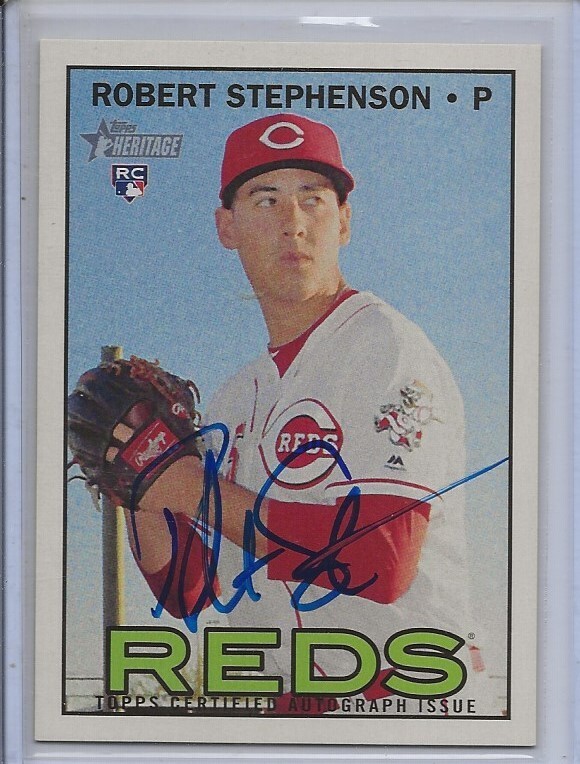2016 Topps Heritage High ROA-ROS Robert Stephenson blue ink autograph ...