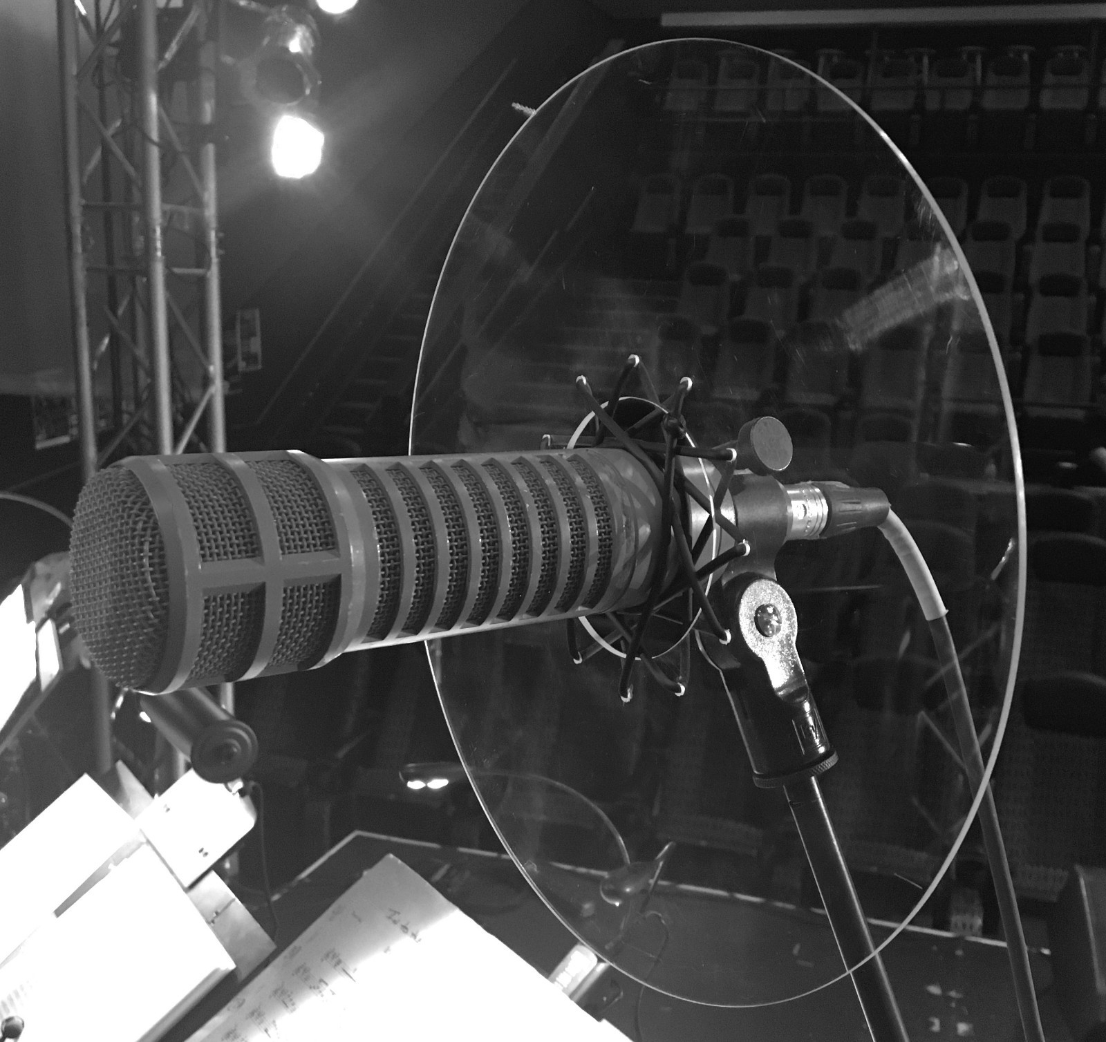 Trumpet, sax mic reflector shield for live sound monitoring, fits most ...