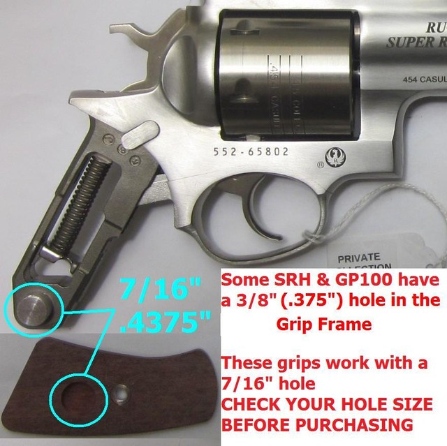 Ruger Gp100 Compact Rubber Rosewood Insert Grip 70084 for sale online ...