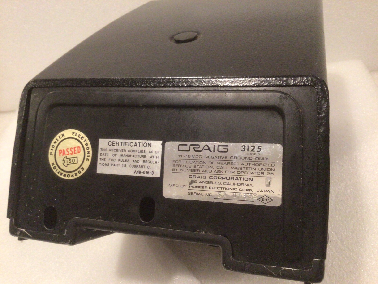 FM Craig/Pioneer 8 Track Player Solid State Model 3125 Circa 1971 | eBay