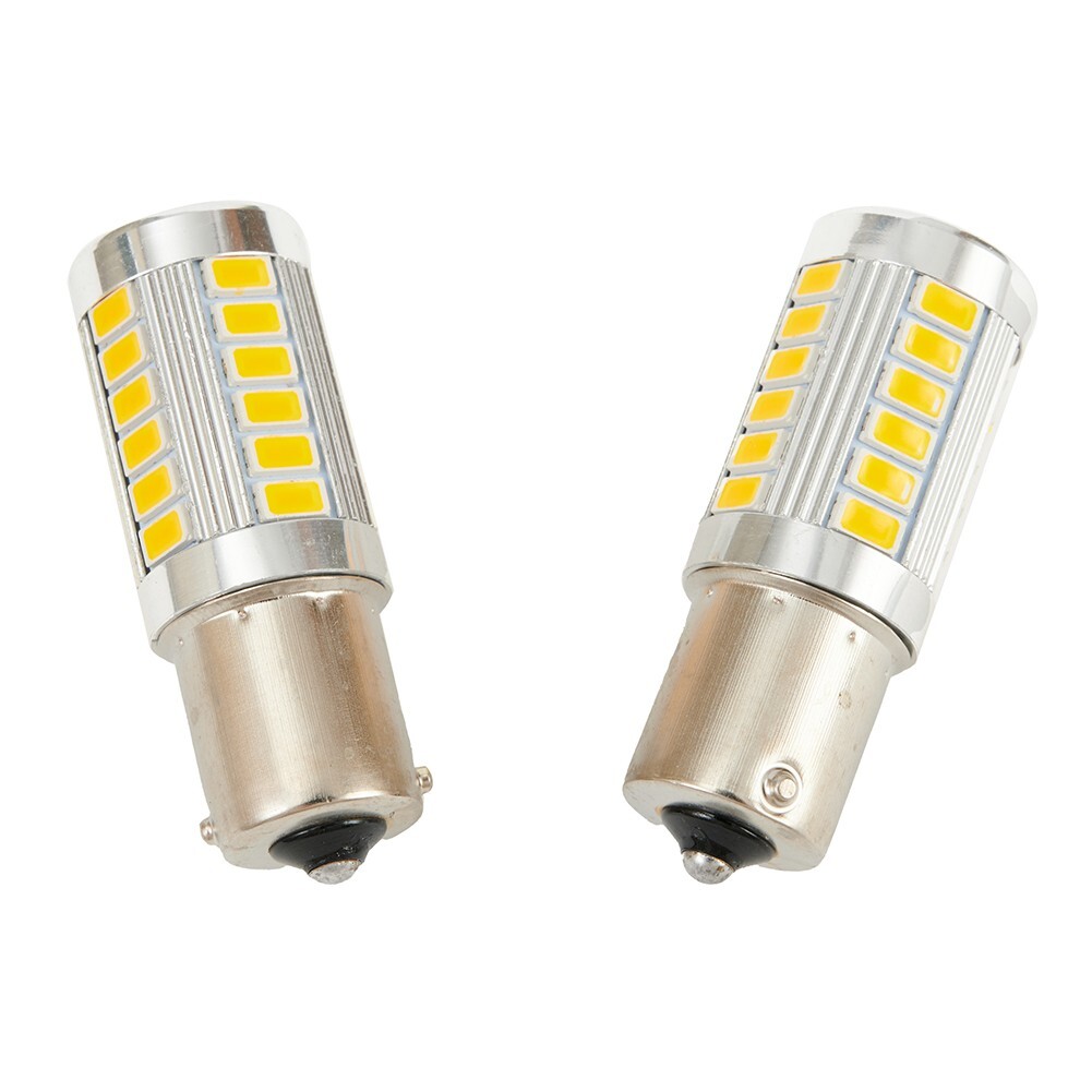 Turn Signal LED Light Bulbs 1156 52 X 19mm Amber Blinker DC 12V High ...