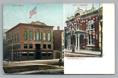 Newburgh NY Multiview Antique UDB City Hall & Library—Orange County ...