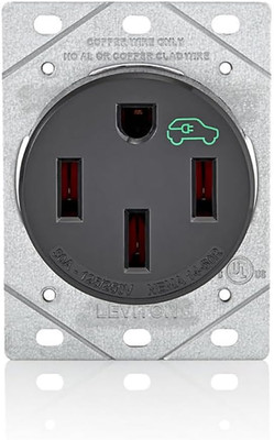 Leviton 1450R 50 Amp EV Charging Receptacle/Outlet, Heavy Duty | eBay