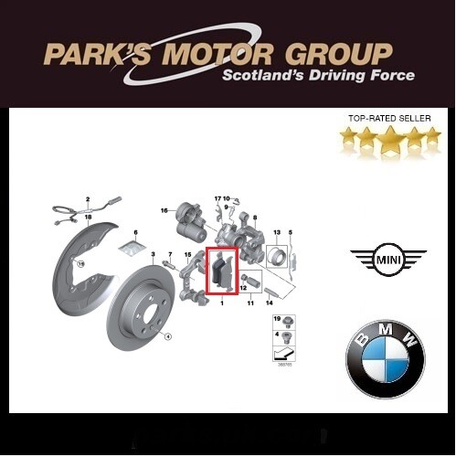 BMW & MINI Genuine Rear Brake Pads 2 Series X1 X2. MINI F54 F60 ...