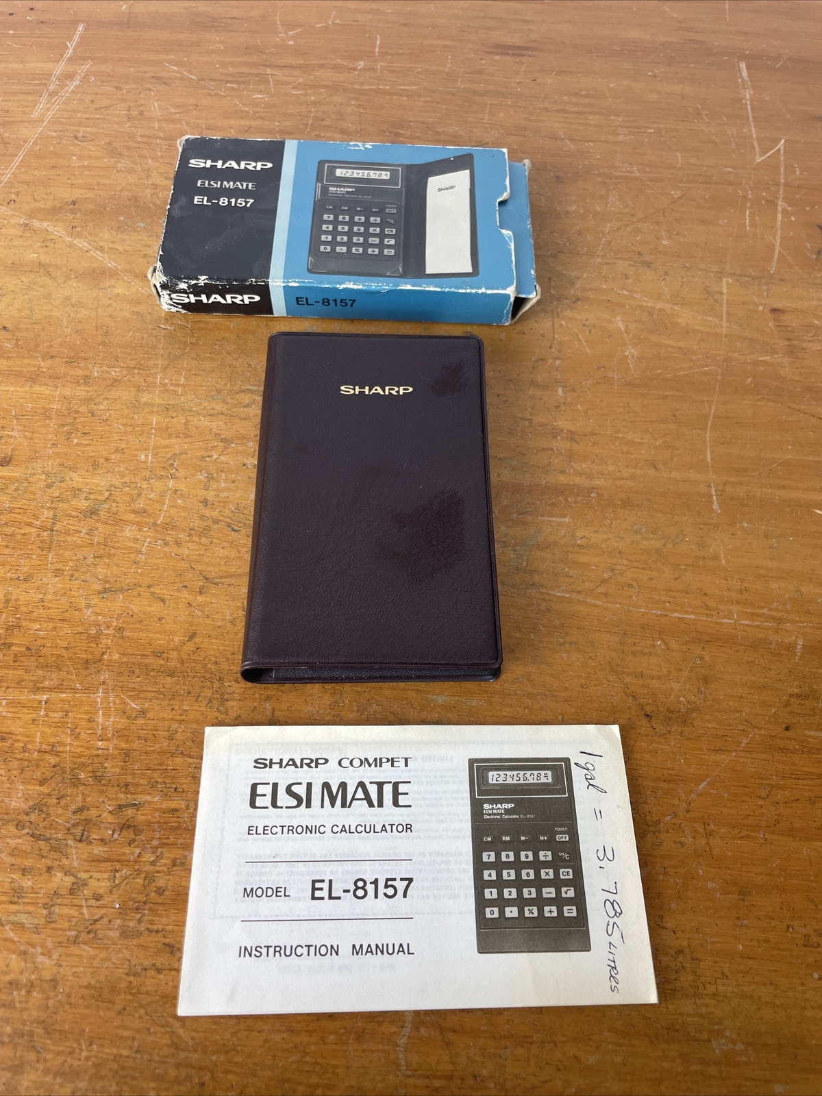 Vintage Sharp Elsimate EL-8157 Calculator with box & instructions for ...