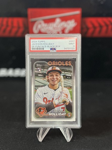 2024 Topps Jackson Holliday Black Box SP Fun Face PSA 9 #697 Rookie RC ...