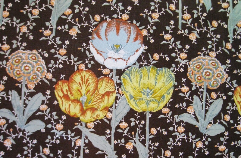 VTG Bloomcraft Screen Print Floral Fabric - Stroheim & Romann, NYC - 36 ...