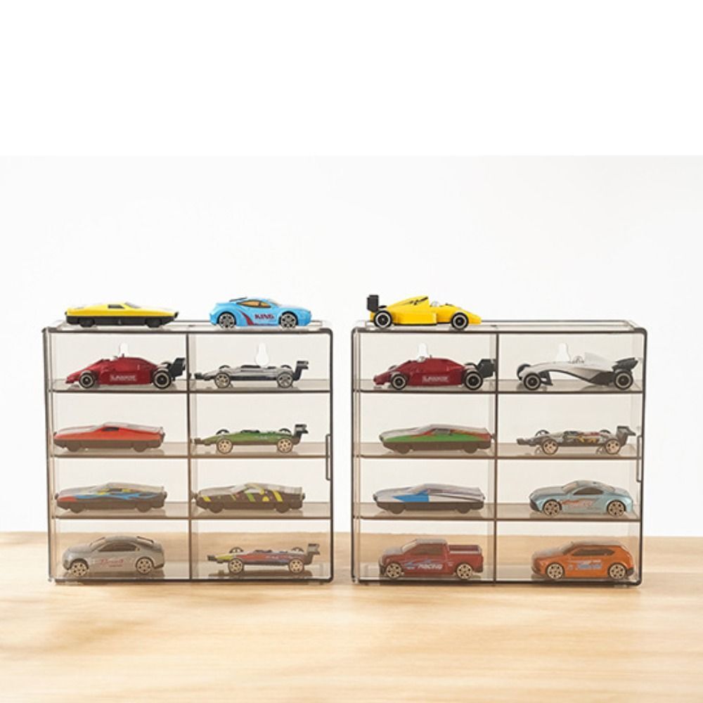 Acrylic Toy Model Cars Display Box 8 Grids Display Rack Cabinet ...