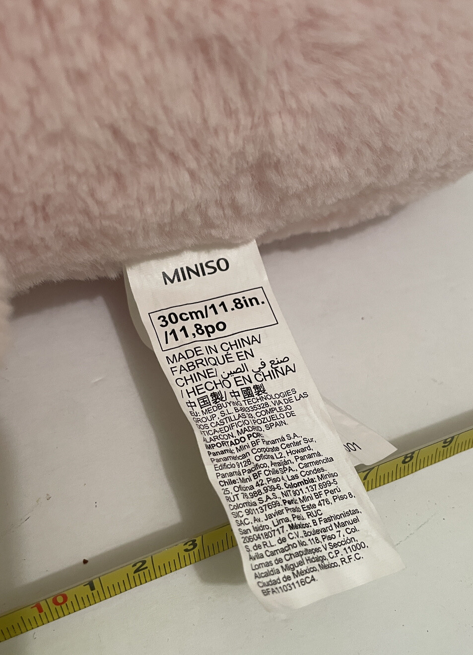 Miniso Life winking Bunny Soft Plush Stuffed Animal Pink Easter 11.8 in ...