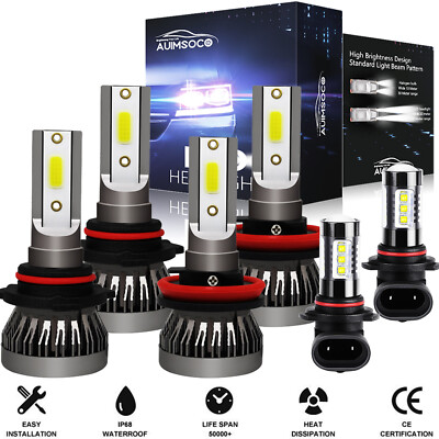 For Lexus IS250 2006- 2010 LED Headlight Bulbs Kit High / Low Beam ...