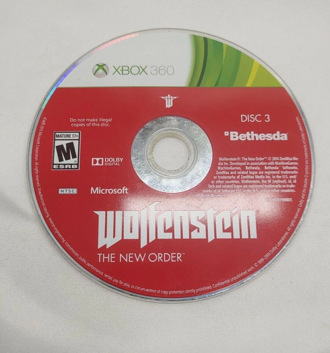 Wolfenstein The New Order Xbox 360