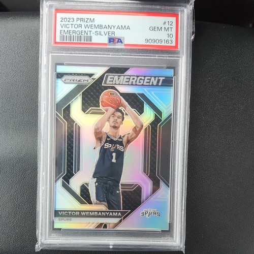 2023 Panini Prizm Victor Wembanyama Emergent SILVER Rookie RC PSA 10 ...