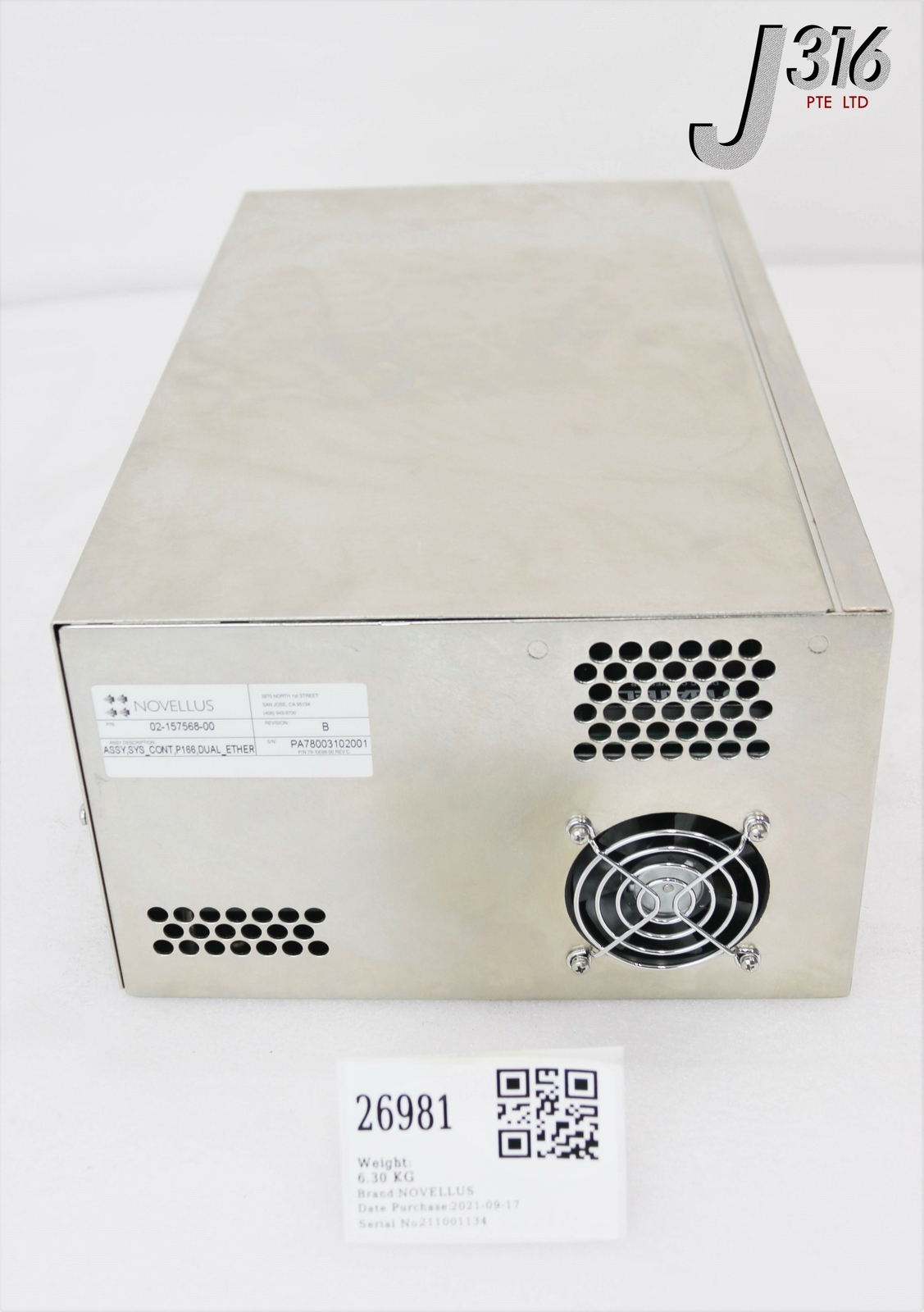 26981 NOVELLUS ASSY, SYS-CONT, P166, DUAL_ETHER 02-157568-00 | eBay