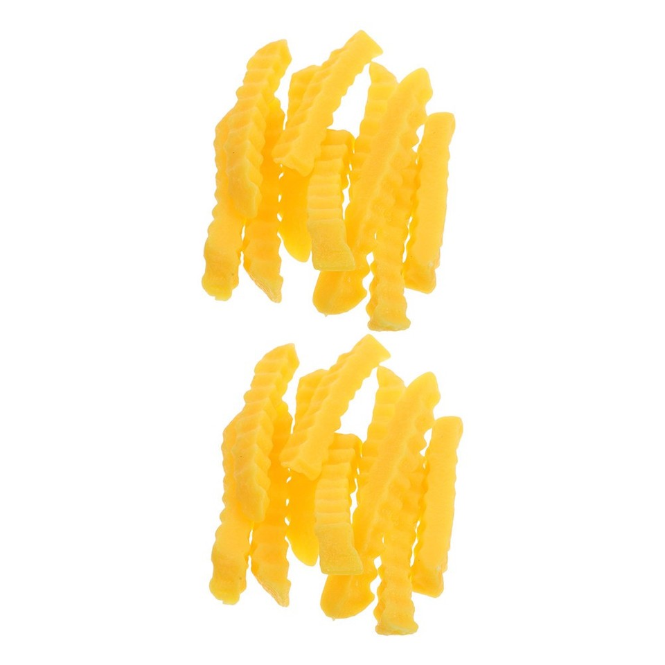20 Pcs French Fries Fake Food Display Photo Props Kitchen Pretend Toys ...