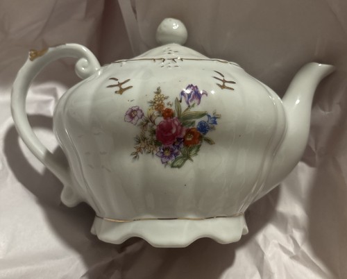 Vintage Tilso Made In Japan Floral Tea Pot Music Box Plays "Tea for Two ...