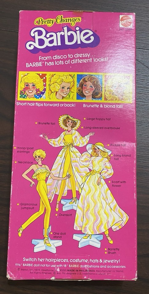 VINTAGE 1978 MATTEL PRETTY CHANGES BARBIE DOLL # 2598 ORIG. BOX NEW ...