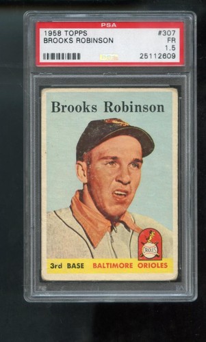 1958 Topps #307 Brooks Robinson PSA 1.5 Graded Baseball Card Baltimore ...