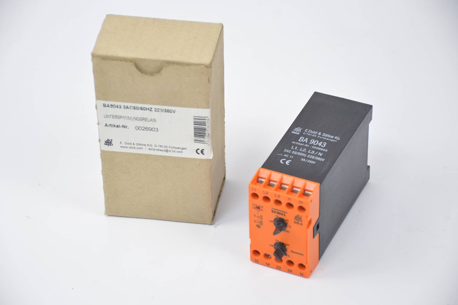 E.Dold & Söhne Unterspannungsrelais BA9043 3AC50/60Hz 220/380V ...