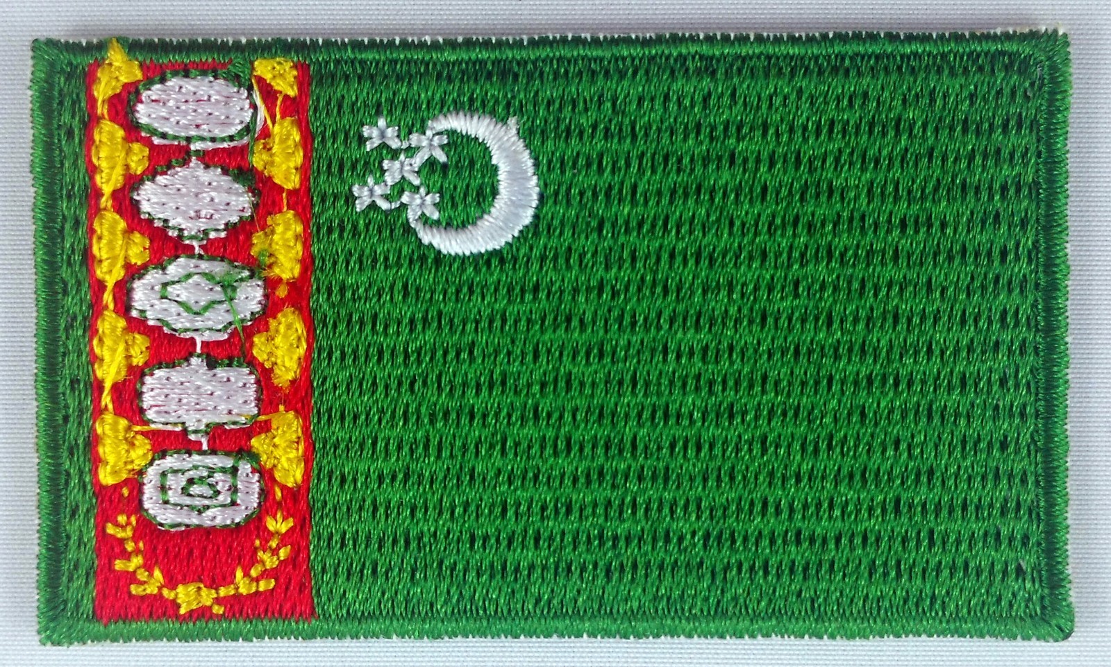 Turkmenistan Flag Patch Embroidered Iron On Applique Turkmen | eBay