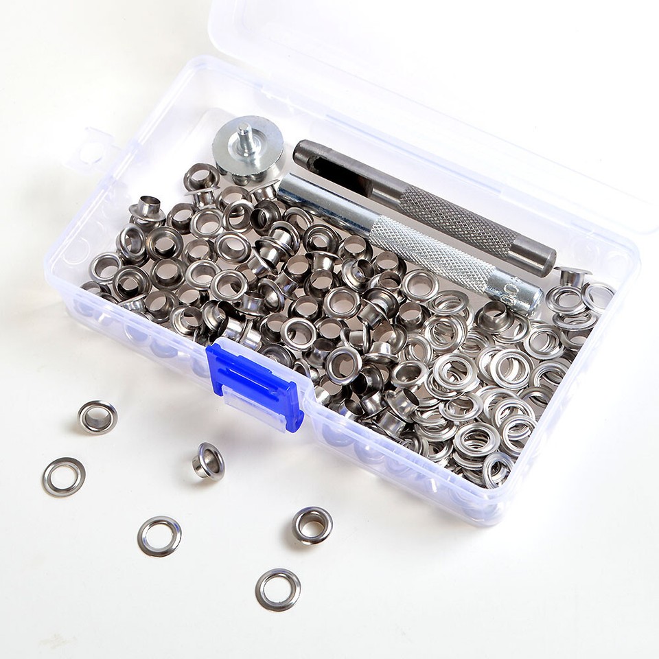 Eyelet Punch Die Tool Set Leather Craft Banner Kit Eyelets Grommet ...