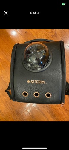 Sherpa Cat Travel Backpack with Bubble View Airline Approved - Black ...