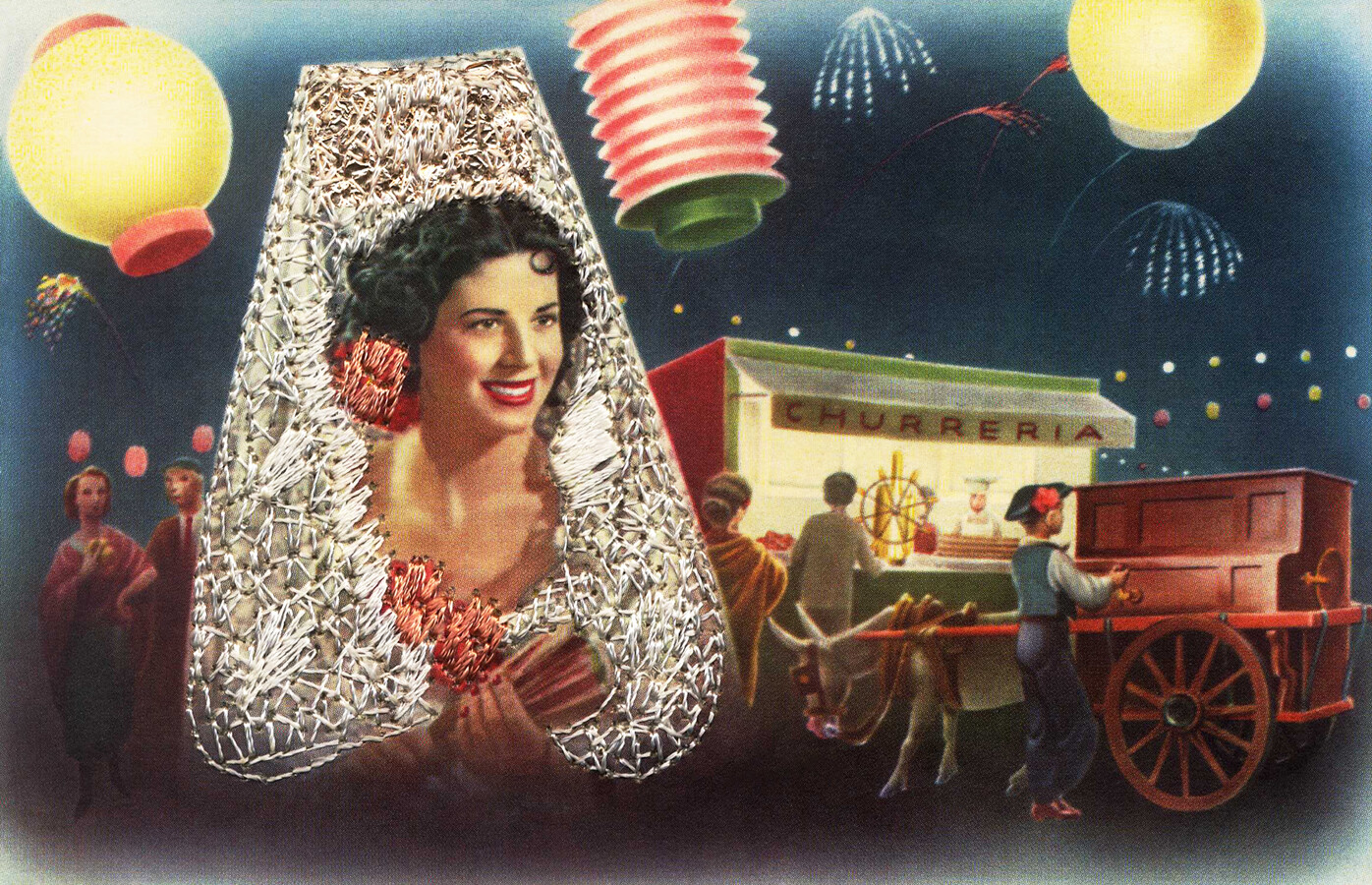 Flamenco Postcard - Mujeres de Espana #1 Canvas Art Poster 16"x 24" | eBay