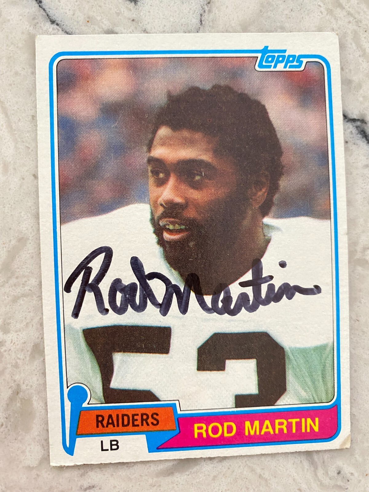 Rod Martin signed OAKLAND RAIDERS card 1981 Topps ROOKIE | eBay