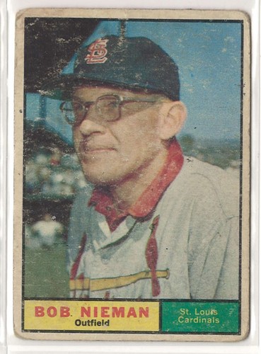 1961 Topps Baseball #178 Bob Nieman St. Louis Cardinals | eBay