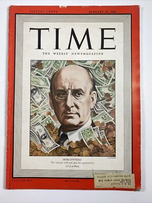 Time Magazine January 25, 1943 Morgenthau -full magazine | eBay
