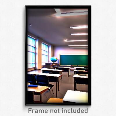 Pixel Art Poster - Gregarious Classroom (8 Bit Psychedelic Video Game ...