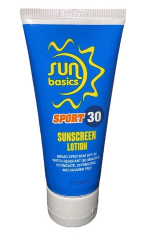 Sun Basics Sport SPF 30 Sunscreen Lotion 3 oz Each Lot Of 20 New Exp 10 ...