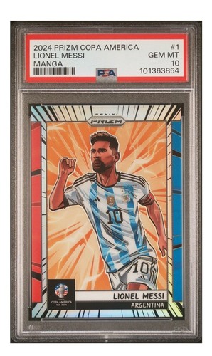 2024 PRIZM COPA AMERICA LIONEL MESSI MANGA PSA 10 GEM MINT CASE HIT ...