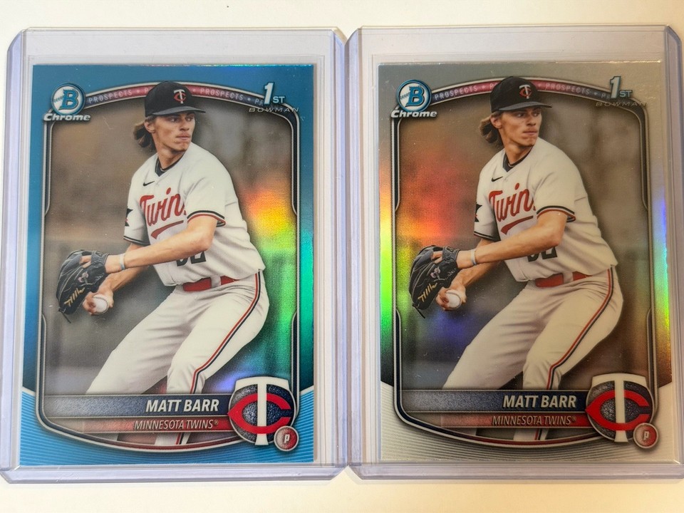 2025 Bowman Draft Matt Barr Twins Sky Blue Chrome 1st | eBay