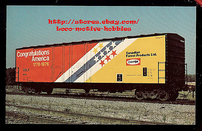 LMH Postcard BICENTENNIAL 1776 1976 CANADIAN FOREST PRODUCTS USLX 454 ...
