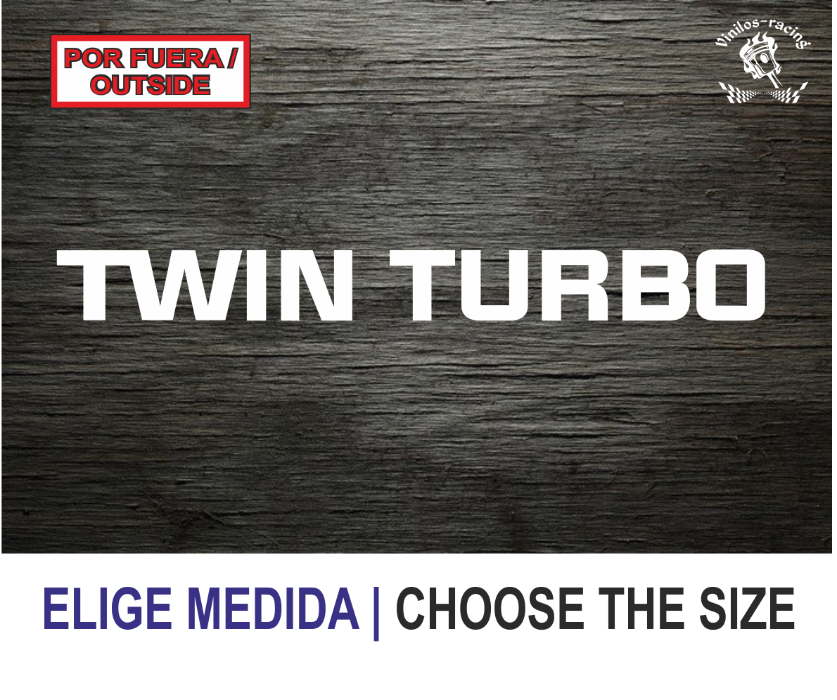 Twin Turbo Twinturbo Vinilo Sticker Pegatina Autocollant Decal Vinyl ...
