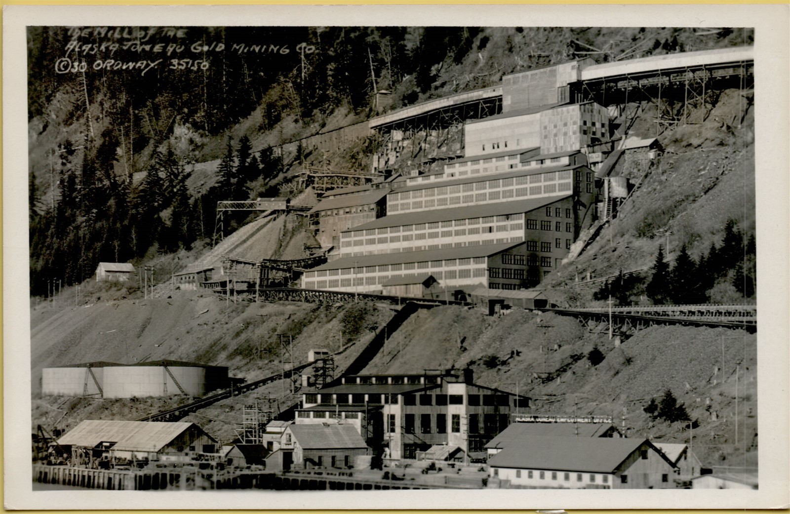 Aerial View Alaska Juneau Gold Mining Company AK RPPC Photo Postcard ...