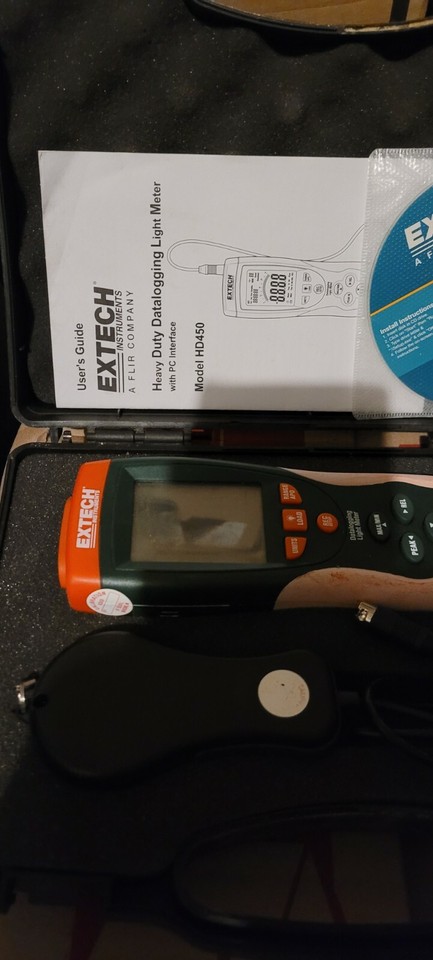Extech Instruments HD450 Datalogging Light Meter W/ Light Sensor | eBay