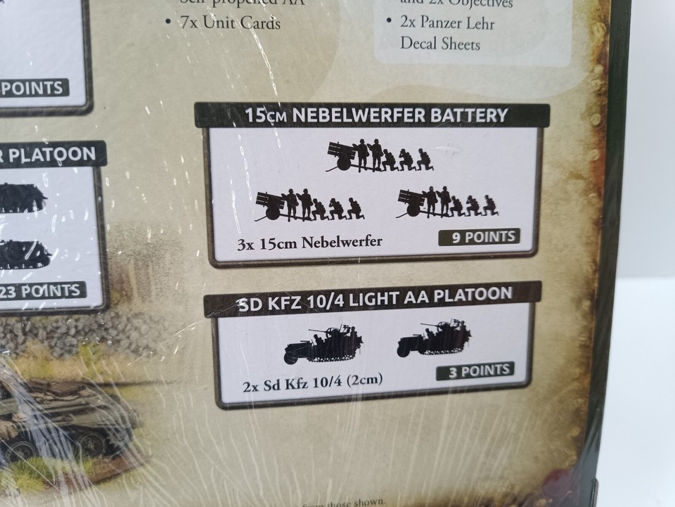 Flames of War GEAB26 Panzer Lehr Division Set with Vehicles, Infantry ...