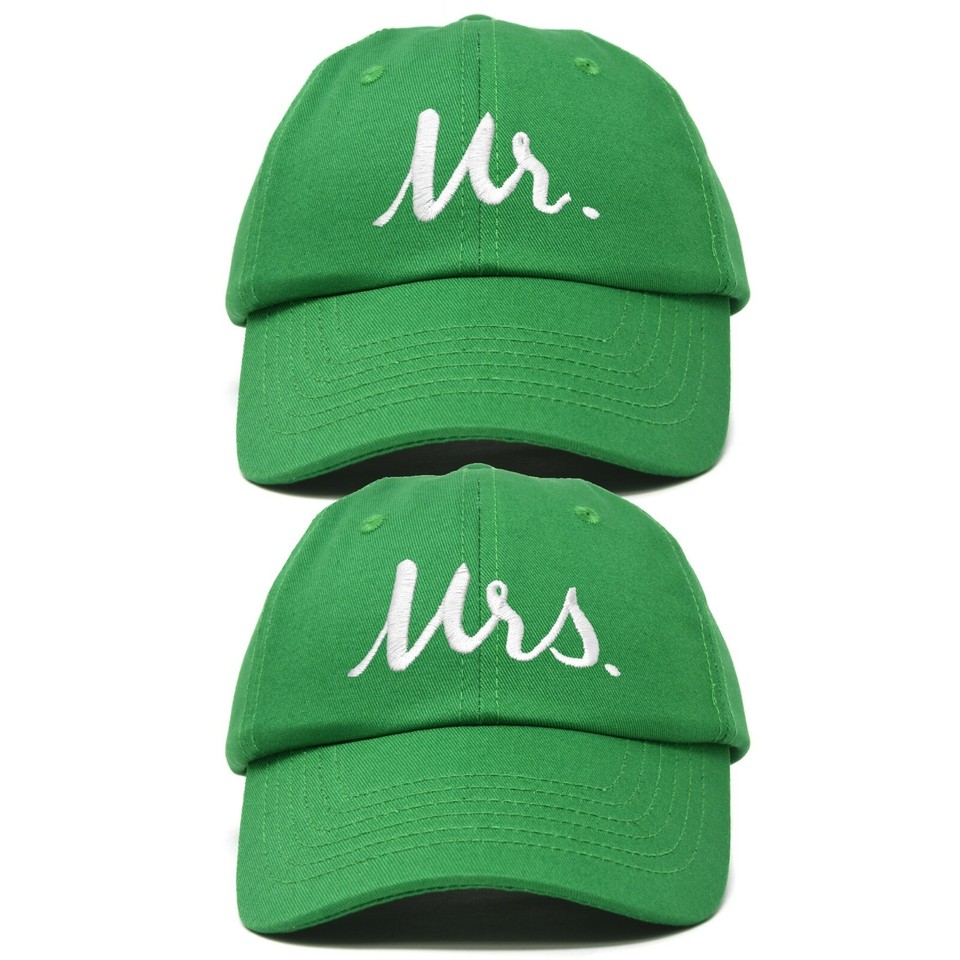 DALIX Mr. and Mrs. Baseball Cap Bride Groom Matching Hats Couples Set ...