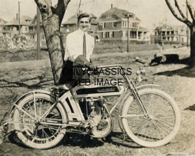 1911 EXCELSIOR AUTO CYCLE COMPANY MOTORCYCLE 8X10 PHOTO AMERICANA ...
