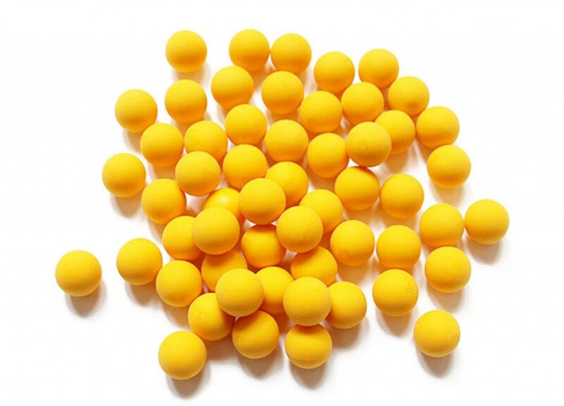Wearable4U .50 Cal Reusable Yellow Rubber Balls for Paintball Gun 100 ...